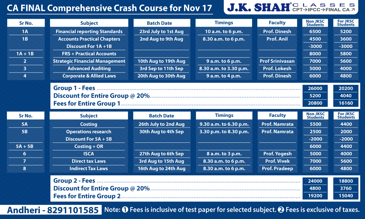 J.K. Shah Classes :: CA CPT, CA IPCC, CA FINAL, Chartered Accountant ...